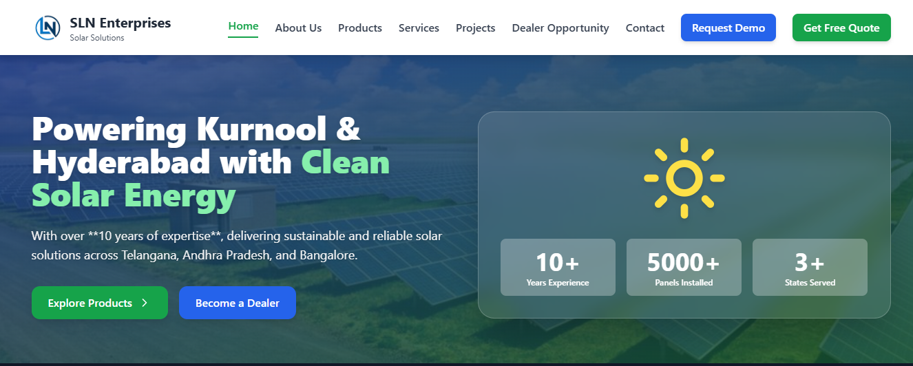 SLN Power Solutions | Solar Energy Experts in Hyderabad